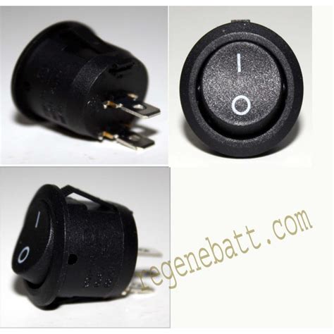 Interrupteur Rond Pins V A V V A D Mm REGENEBATT
