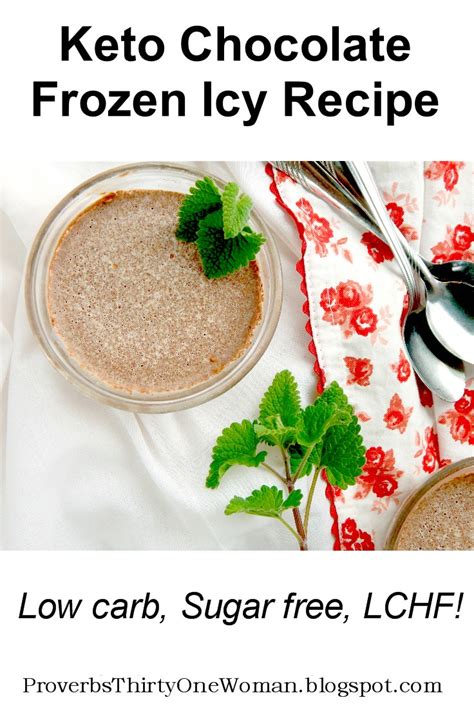 Keto Chocolate Frozen Icy Recipe Low Carb Sugar Free Lchf