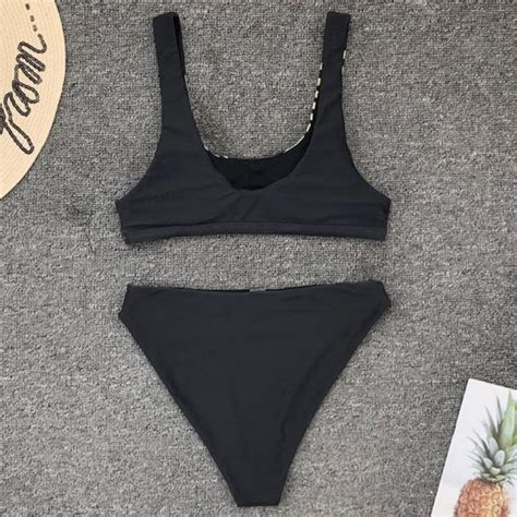 New 2021 Sexy Leaves Print Swimsuit High Waist Bikini Women Vintage