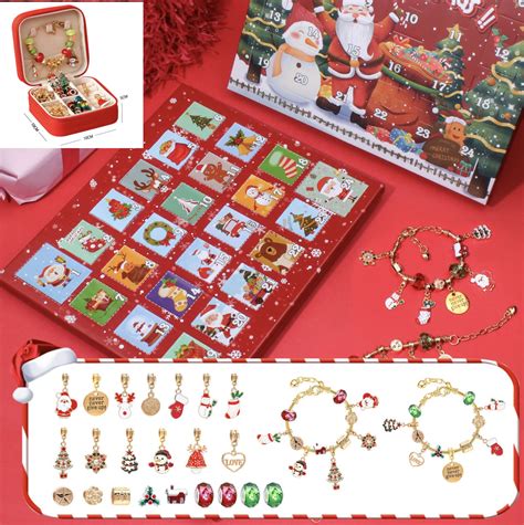 Адвент календар Christmas Ts створення шарм браслетів шкатулка Id