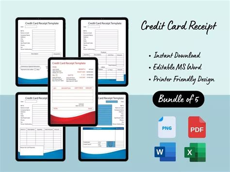 Credit Card Receipt Template