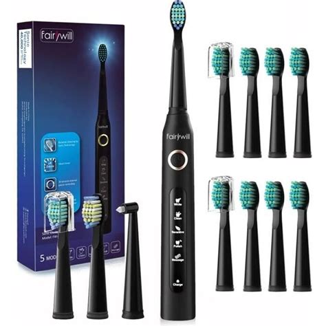 Sonic Brosse à dent électrique avec Brossettes de rechange Minuterie Intelligente