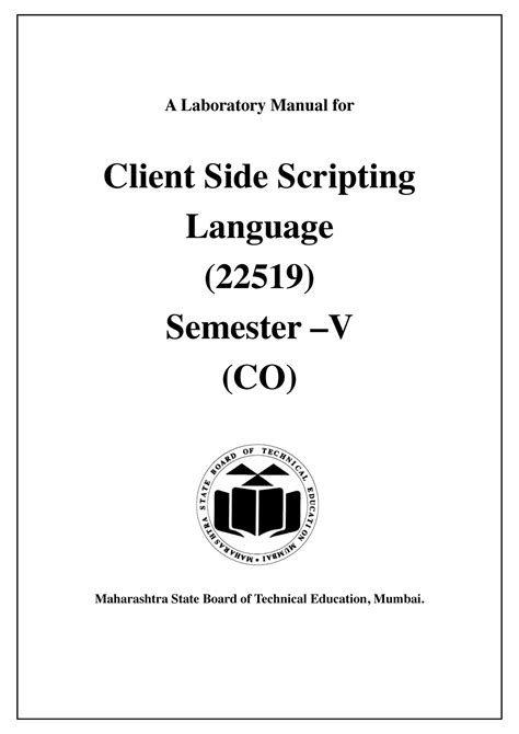 Css File Pdf Css Practicals Msbte I Scheme A Laboratory Manual For Client Side Scripting