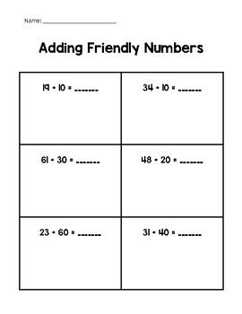Adding And Subtracting Friendly Numbers By Abby Hearn TPT