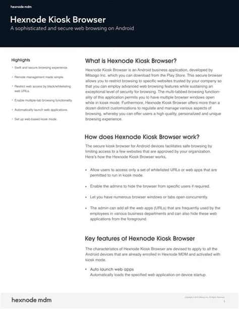 hexnode kiosk browser pdf