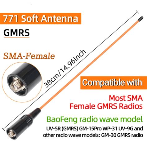 Hngpngh Tri Band Vhf Uhf Gmrs Uv 5r Uv 9r Walkie Talkie Antenna For
