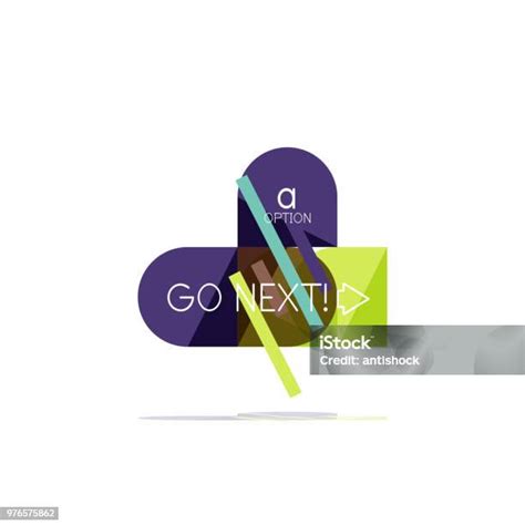 최소한의 깨끗 한 평면 추상 옵션 단계 Infographic 디자인 요소 도형사각형 원형 및 라인 레이아웃 샘플 텍스트 라운드