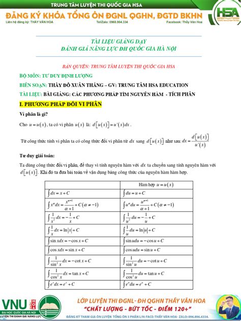 Cc Phng Php Tm Nguyn Hm Tch Phn Pdf