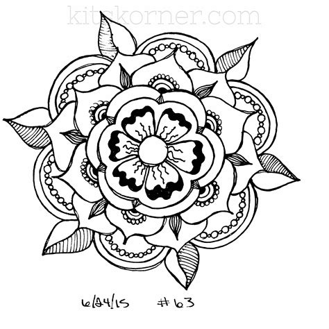 Sketchbook 100 Mandalas Challenge Week 10 •