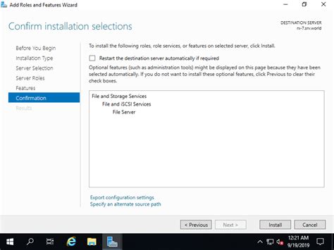 Windows Server File Server Install Server World