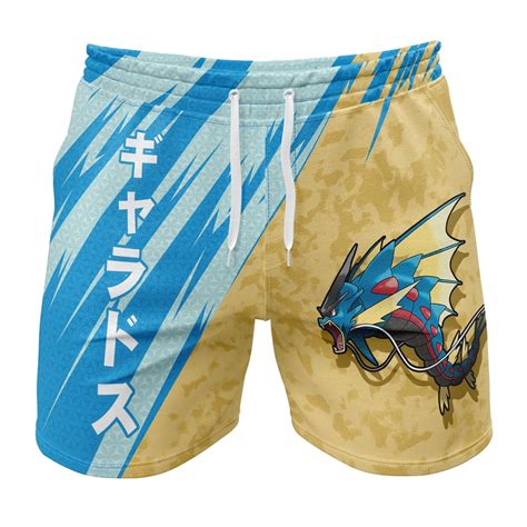 Gyarados Attack Pokemon Gym Shorts Animebape
