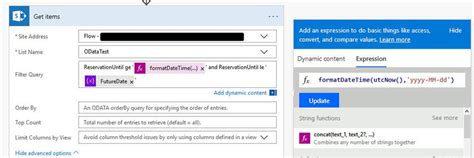 solved filter query on getitems based on a date value power platform