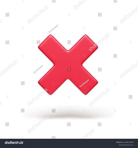 3d Realistic Red Wrong Check Mark Stock Vector Royalty Free 2459172549 Shutterstock