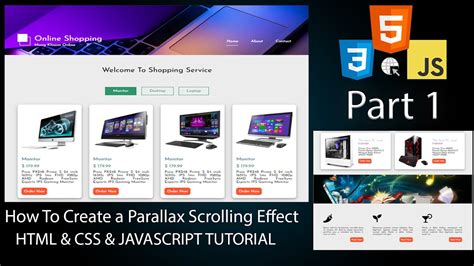 How To Create A Parallax Scrolling Effect Website Html Css