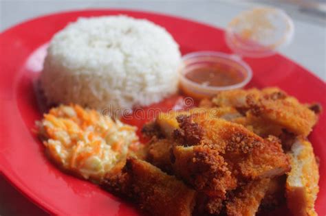 Chicken Katsu Chicken Rice Stock Image Image Of Cuisine 273274759