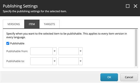 Set Up Publishing Restrictions For An Item Sitecore Documentation