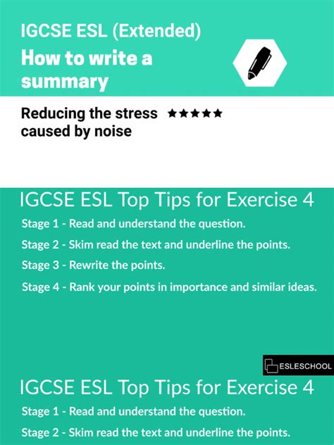 Igcse Esl Summary Extended Pdf