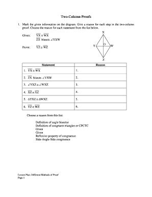 Fillable Online Two Column Proofs Mdk Fax Email Print PdfFiller