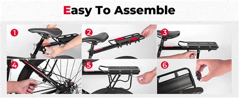 Kemimoto Rear Bike Rack For Bicycle 220 Lbs Capacity