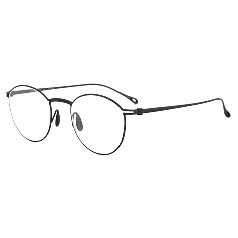 Giorgio Armani Mens Panto Optical Glasses Matte Gunmetal Grey