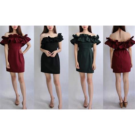 2 Ways Off Shoulder Toga Dress Dinner Ruffled Womens Fashion Tops Sleeveless On Carousell