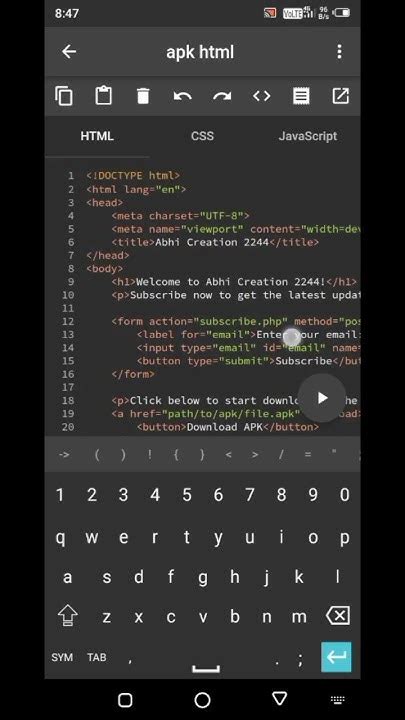Develop An Apk In Html Is Very Easy Codewithfun Funny Whale Youtube