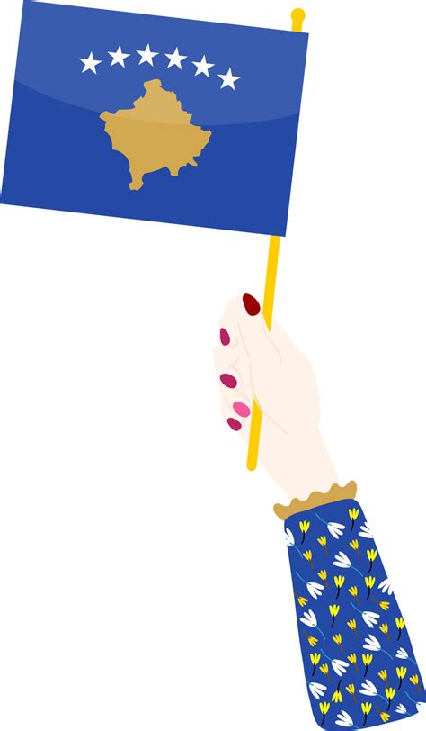 Kosovo Vector Hand Drawn Flag Eur 9449440 Vector Art At Vecteezy