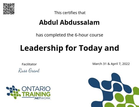 Abdul Abdussalam S Certificate