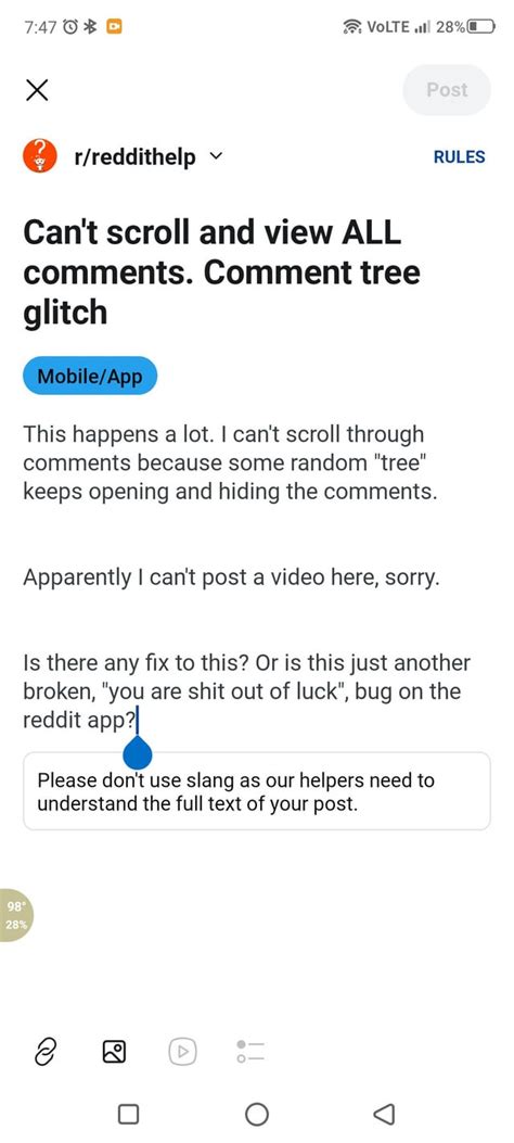 cant post here in or there r reddithelp