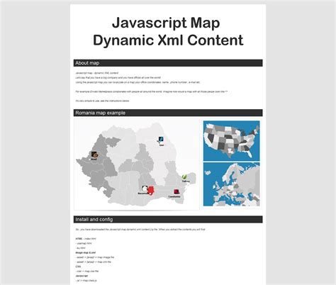 Javascript Map Dynamic XML Content With Tooltip By AA Team CodeCanyon