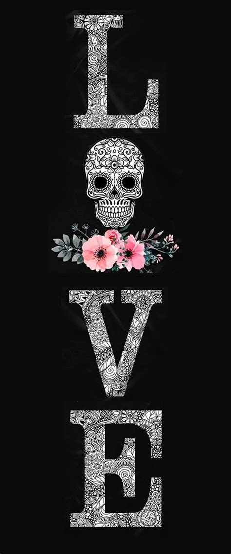 Pin On Día De Muertos Skull Wallpaper Iphone Sugar Skull Wallpaper
