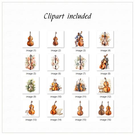 Double Bass Clipart Double Bass Png Violin Musician String