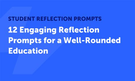 12 Engaging Reflection Prompts For A Well Rounded Education Spacesedu Resources