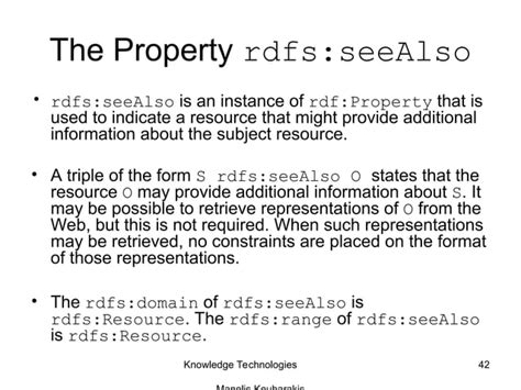 Introduction To Rdf Schema Revised Complete Ppt