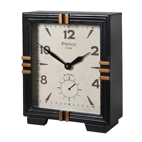 Square Black Mantle Clock Luxonas