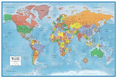 Buy 24x36 World Classic Elite Wall Mural Laminated Online At Desertcartoman