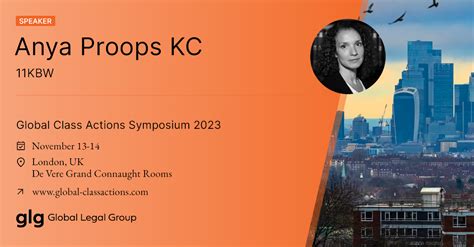 Anya Proops Kc Speaking At Global Class Actions Symposium 2023 11kbw