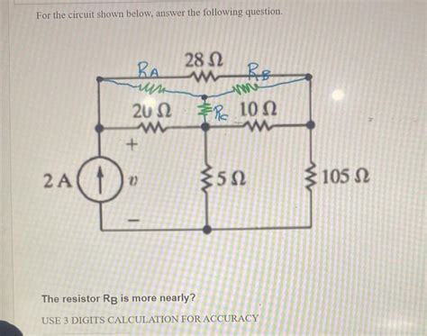 Solved For The Circuit Shown Below Answer The Following Chegg