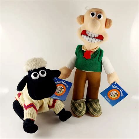 Wallace And Gromit Plush Toys Wallace And Shaun New With Tags £22 99