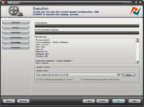 Migration Stages DBConvert