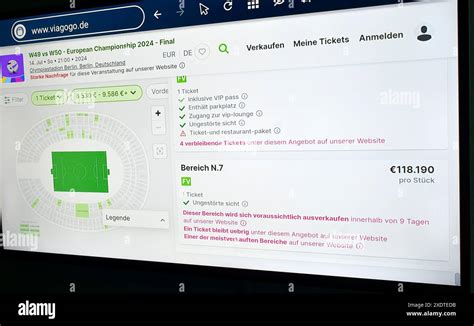 Tickets For The Final Of The UEFA Euro European Football Championship Are Available On The