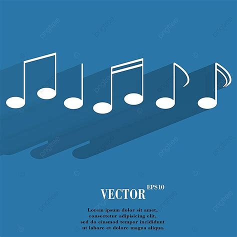 Music Elements Notes Web Iconflat Design Style Creative Graphic Vector Style Creative Graphic