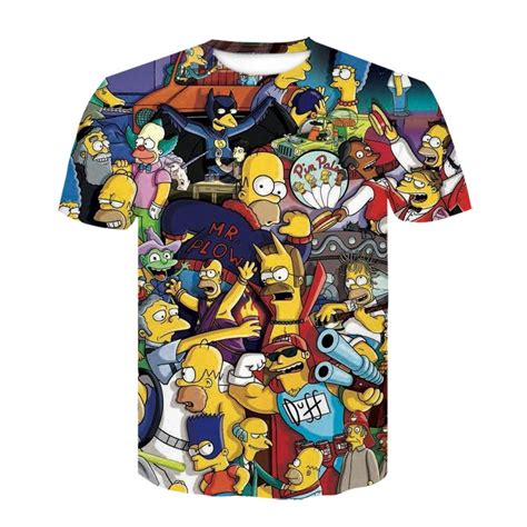 Яскрава футболка з 3d прінтом Сімпсони Розмір Xl продаж ціна у Полтаві Чоловічий верхній одяг