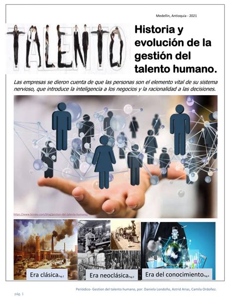 Historia Y Evolución De La Gestión Del Talento Humano Daniela