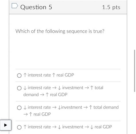 Solved Question 515 ﻿ptswhich Of The Following Sequence Is