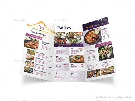 Thai Restaurant Menu Print Bundle 4 Print Templates Graphicriver