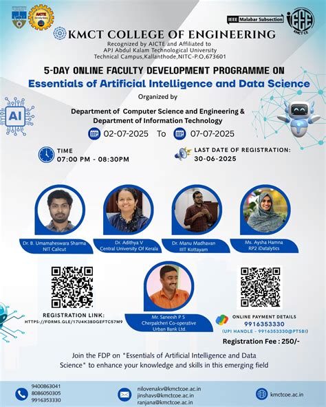 5 Day Online Faculty Development Programme On Essentials Of Artificial Intelligence And Data