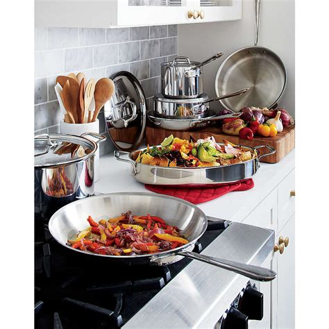 All Clad D3 Cookware D3 Pans Pots And Sets Crate And Barrel