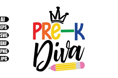 Pre K Diva Svg Graphic By Samira777 · Creative Fabrica