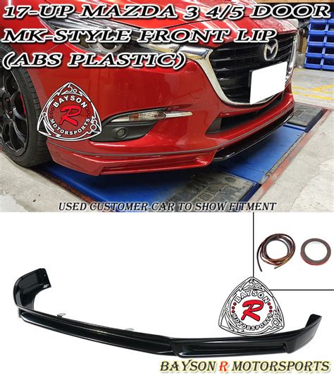 Mazda Mazda 3 Front Lip 2017 2018 Mk Style Bayson R Motorsports